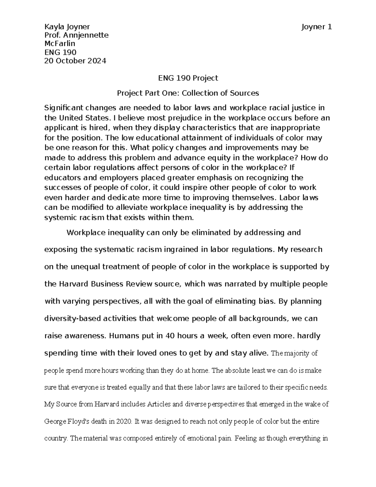 ENG 7-1 Project - ENG 190 - SNHU - Studocu