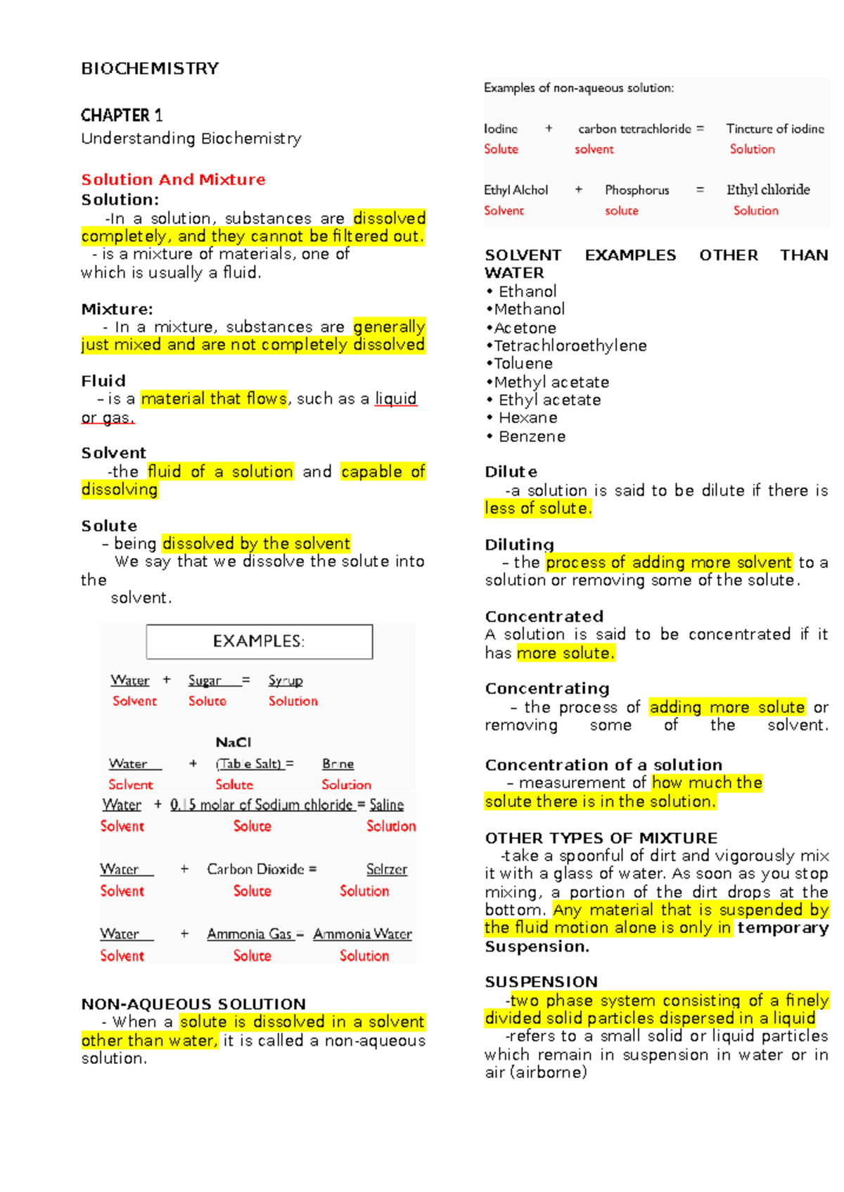 Biochem-1 - notes for biochem - CHAPTER 1 Understanding Biochemistry ...