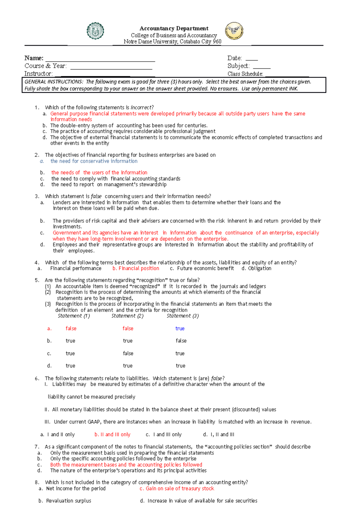 Drill-Problems-FAR - Drill problem FAR - Accountancy Department College ...