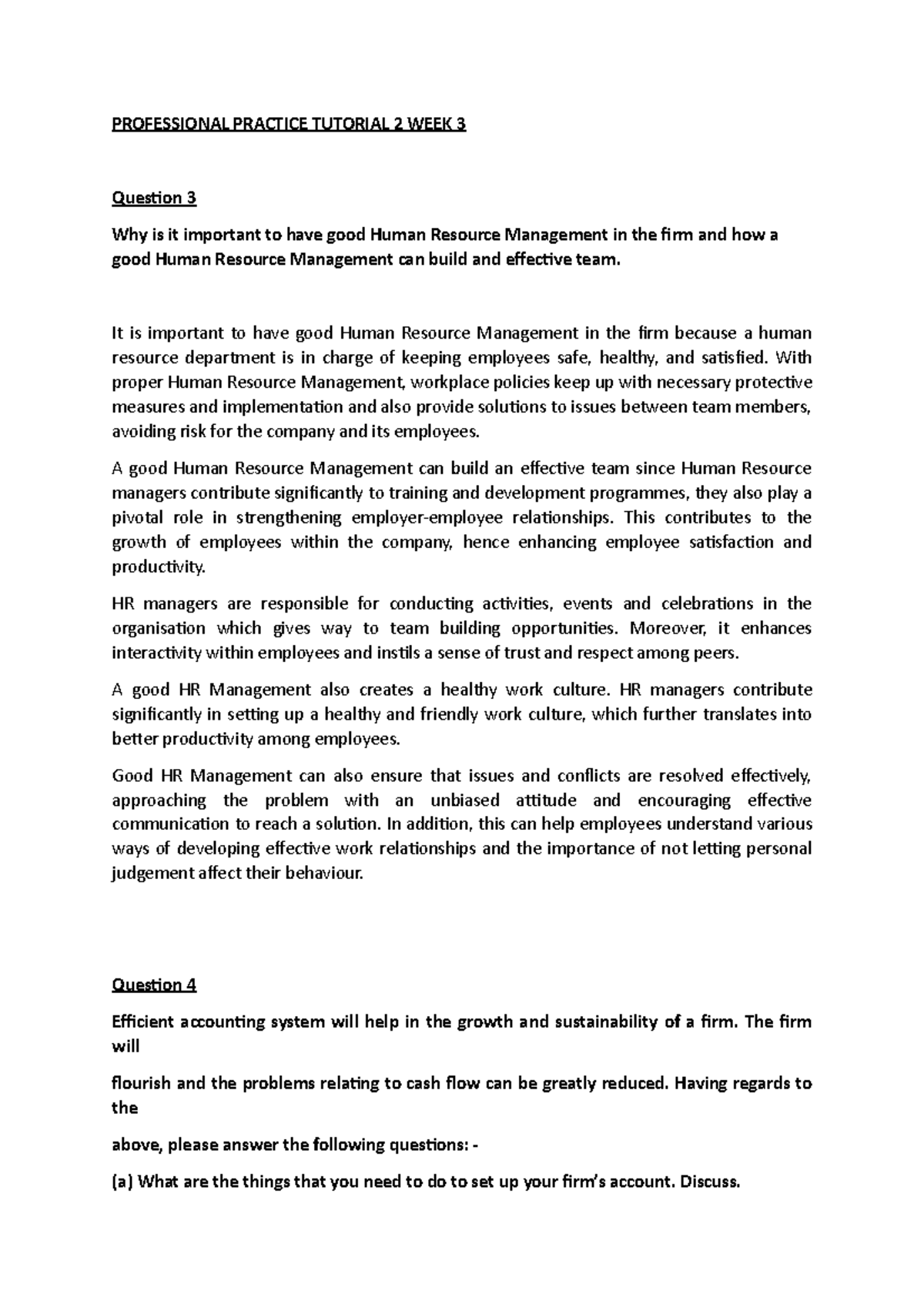 Professional Practice Tutorial 2 WEEK 3 - PROFESSIONAL PRACTICE ...