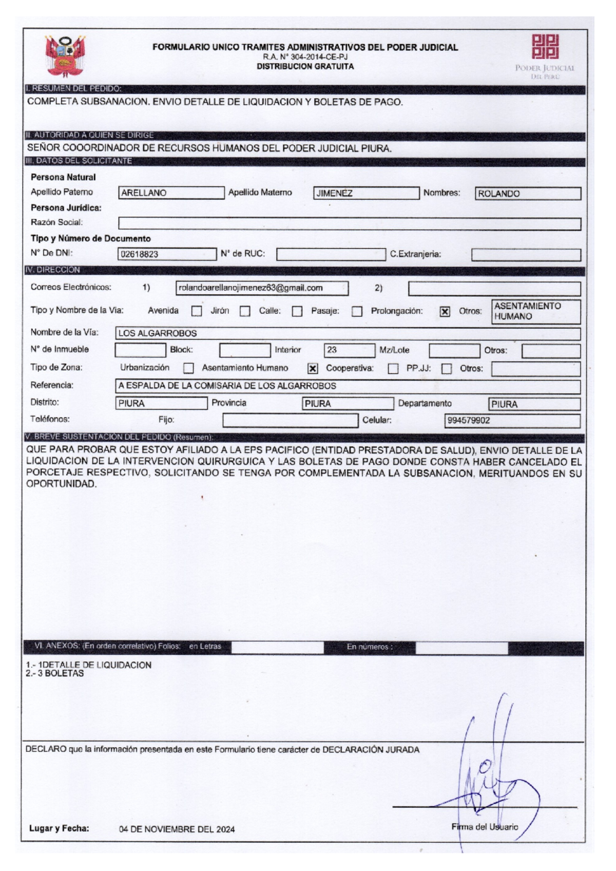 Completo Subsancion - excelente - FORMULARIO UNICO TRAMITES ...