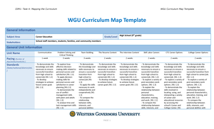 Task 1 - Task 1 - A. Select an instructional unit you have previously ...