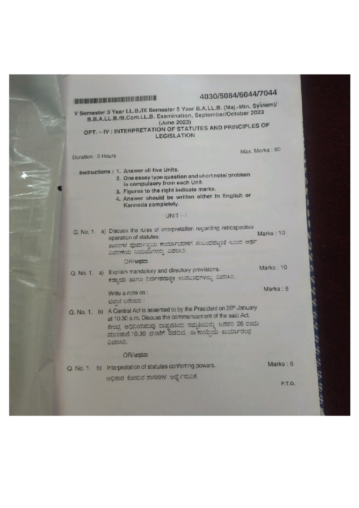 Ios papers - Interpretation of Statutes - Studocu