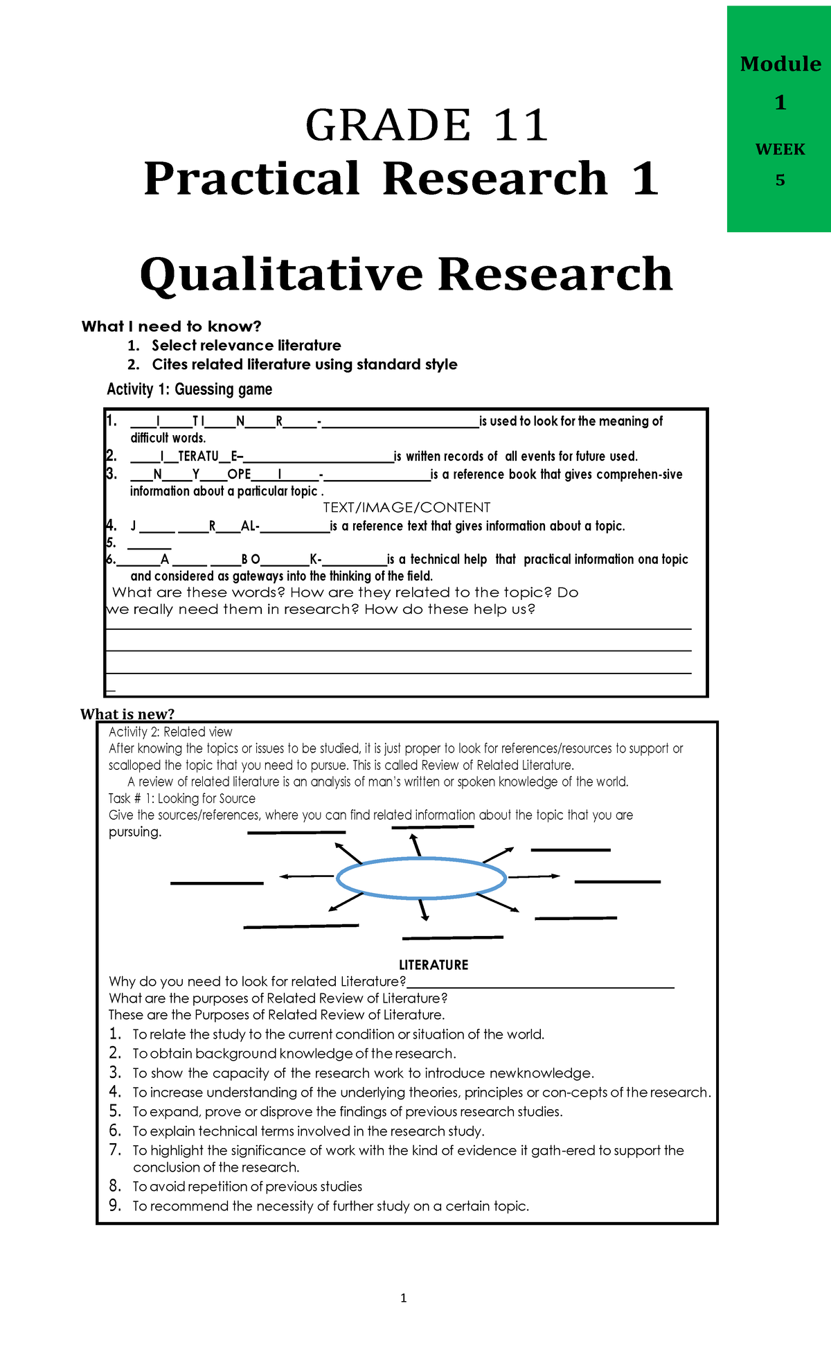 Pdf 5SHS Module Practical Research 1 - GRADE 11 Practical Research 1 ...