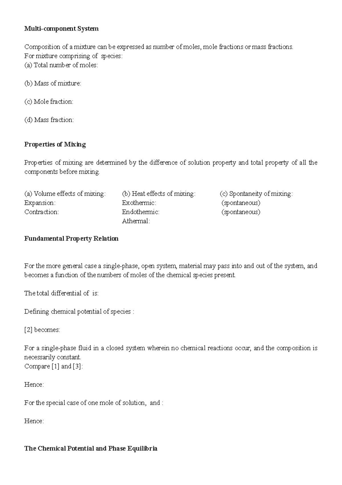 Multi-component System - Multi-component System Composition of a ...