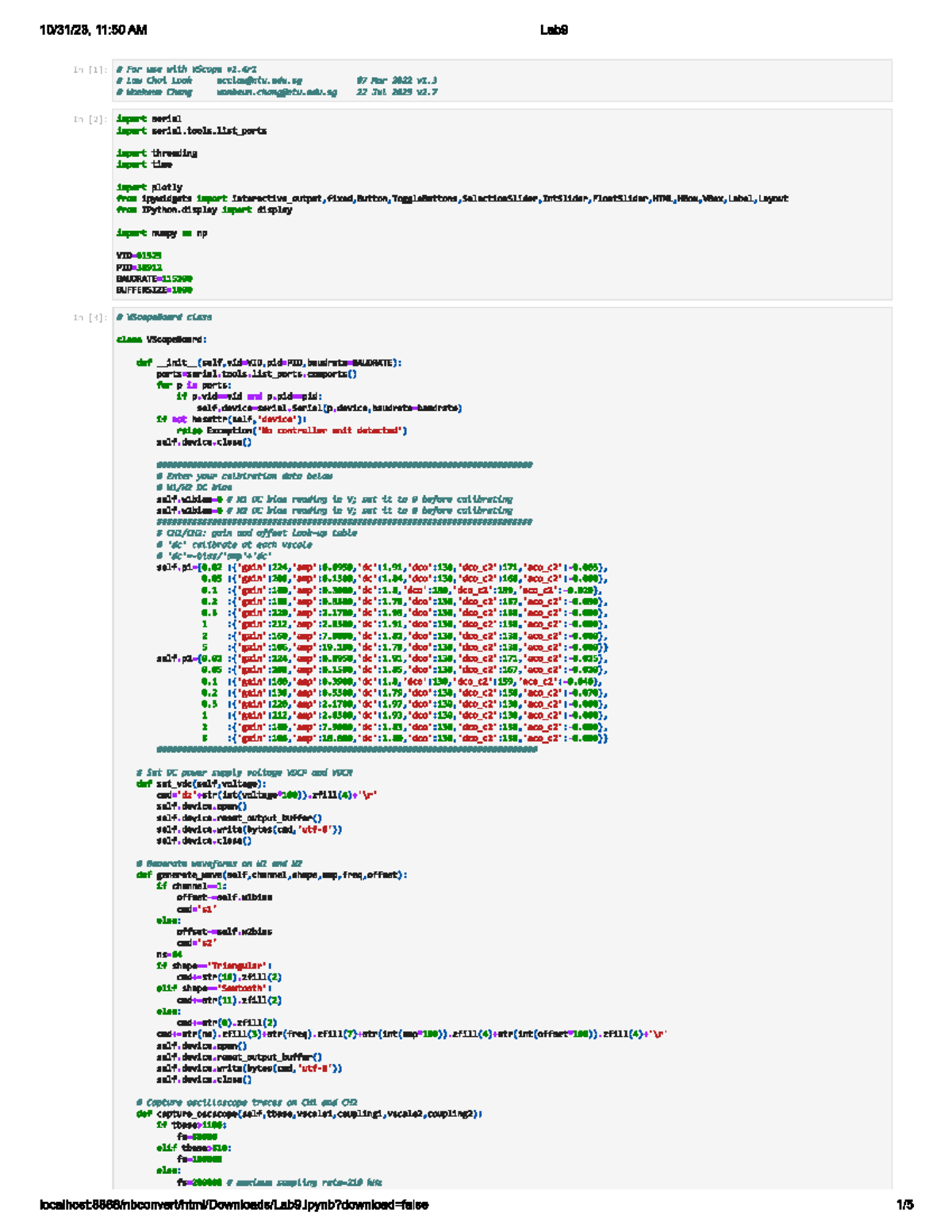 Lab9 Tay Kai Xiang Justin - EE2073 - Studocu