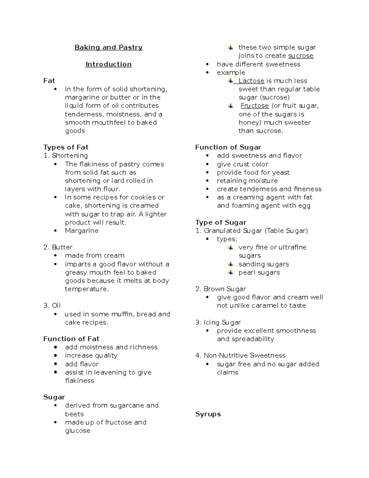 Intro - Baking and Pastry Introduction Fat in the form of solid ...