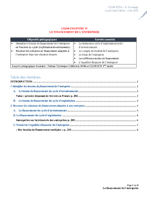 CEJM BTS1 Chap 11 Le choix de la structure juridique de l'entreprise support étudiants - Page 1 ...