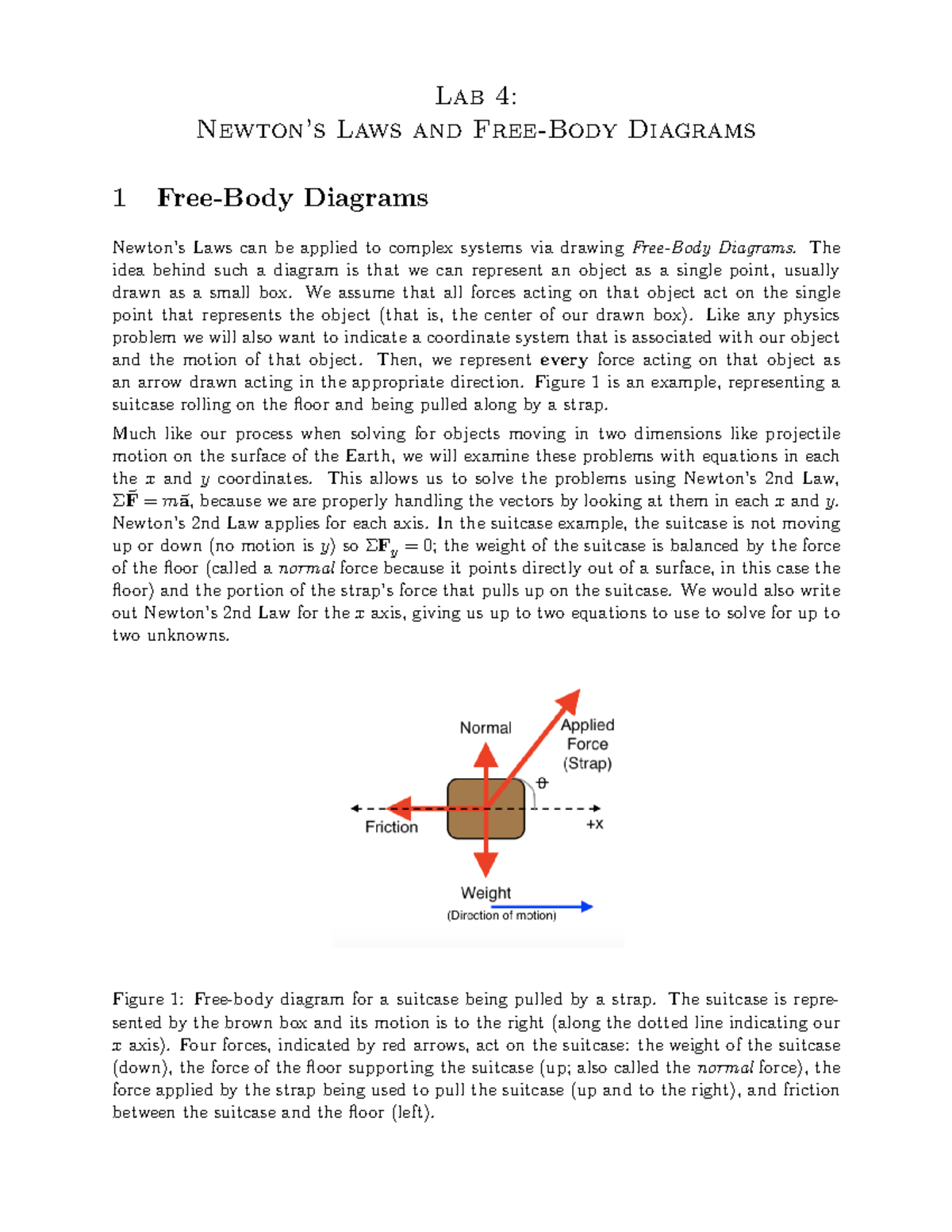 Phys2 Lab4 2023 - Lab 4: Newton’s Laws and Free-Body Diagrams 1 Free ...