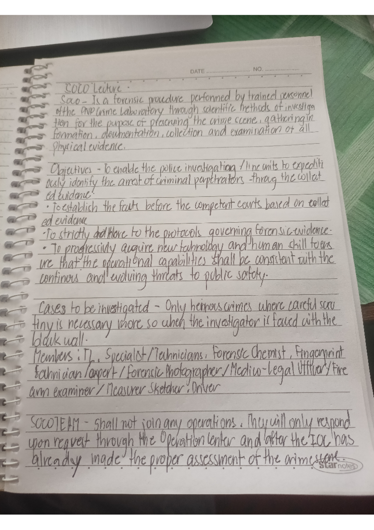 Soco lecture - Pictures of my notes on discussion about soco in cdi 4c ...
