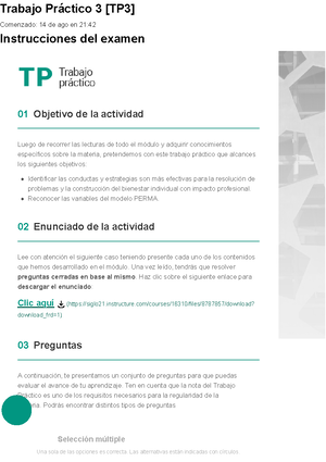 Examen -Trabajo-Práctico-1-TP1 - Trabajo Práctico 1 [TP1] Comenzado: 6 de abr en 10 ...