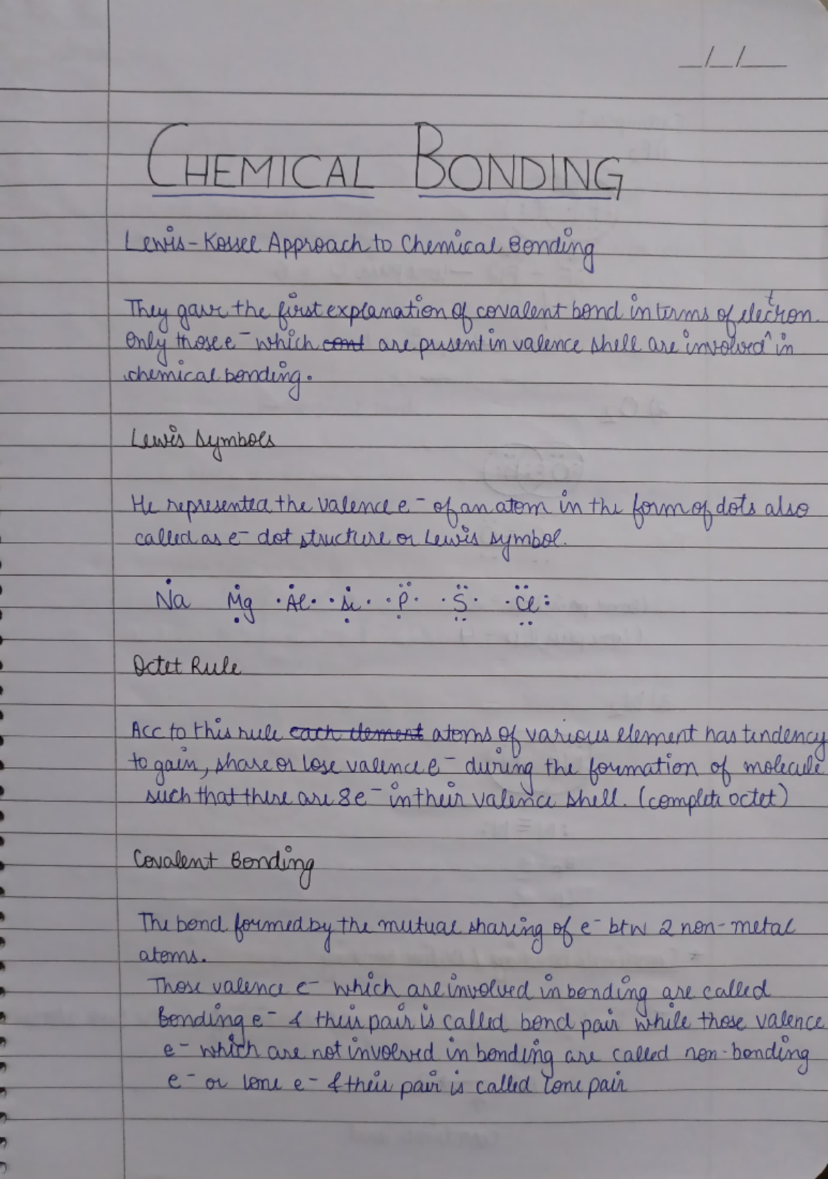 Chemical Bonding - chemistry - Studocu