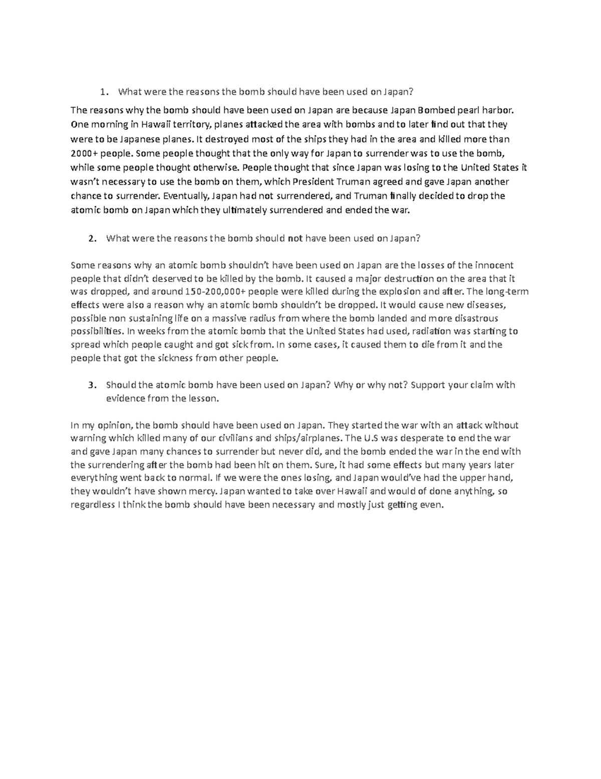 War Ends Assignment U.S History assignment - V21 - Studocu