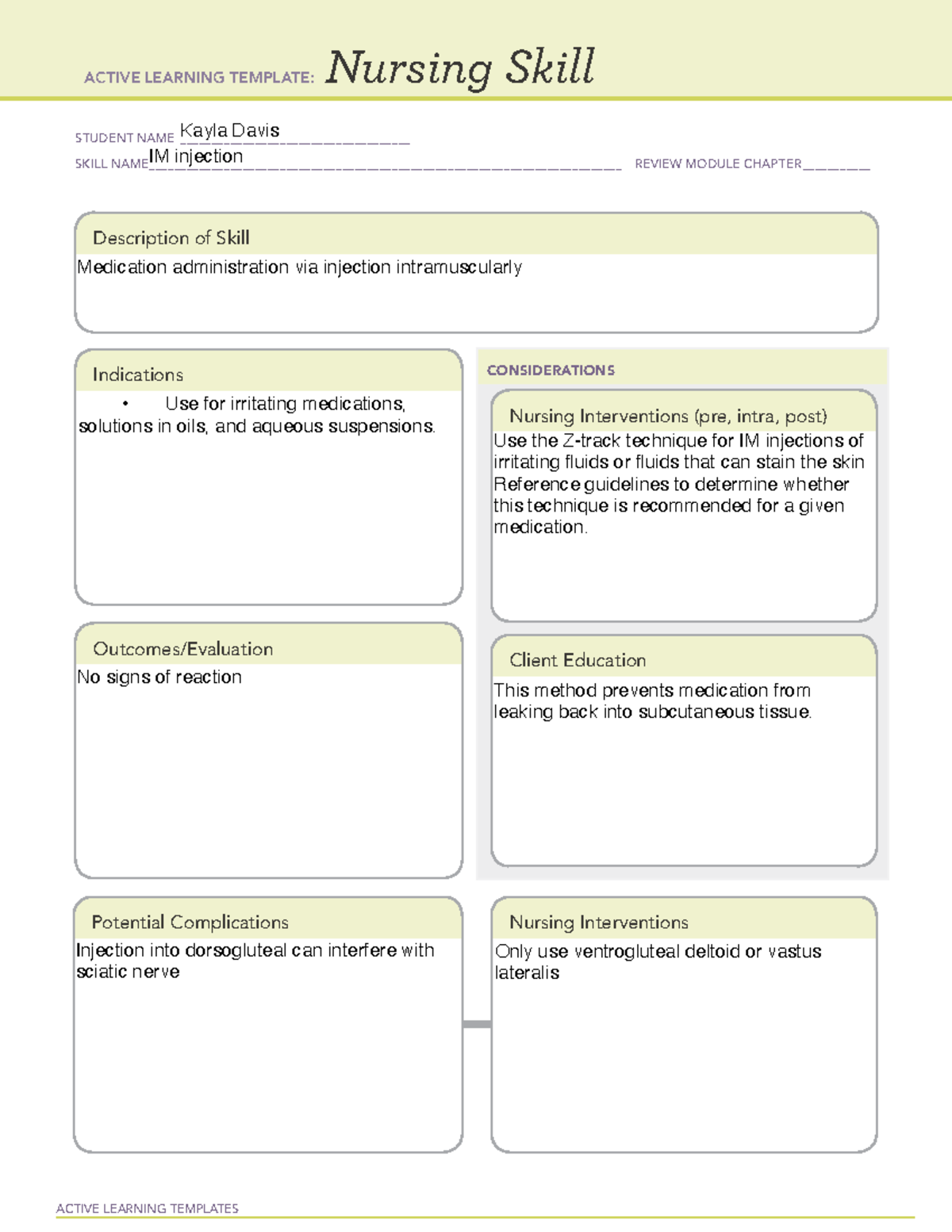 Nursing skill restricted - nur221 - ACTIVE LEARNING TEMPLATES Nursing ...