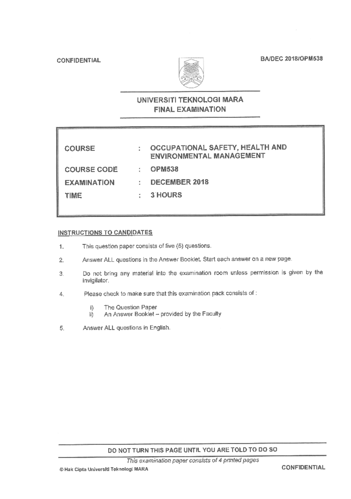 Faculty Business Management 2019 Session 1 - Degree OPM538 - supply chain management - Studocu