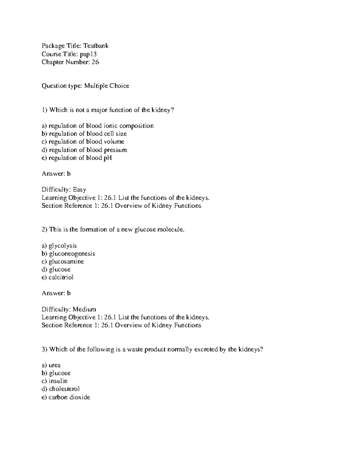 Ch26 - Lecture notes ch 26 - Package Title: Testbank Course Title ...