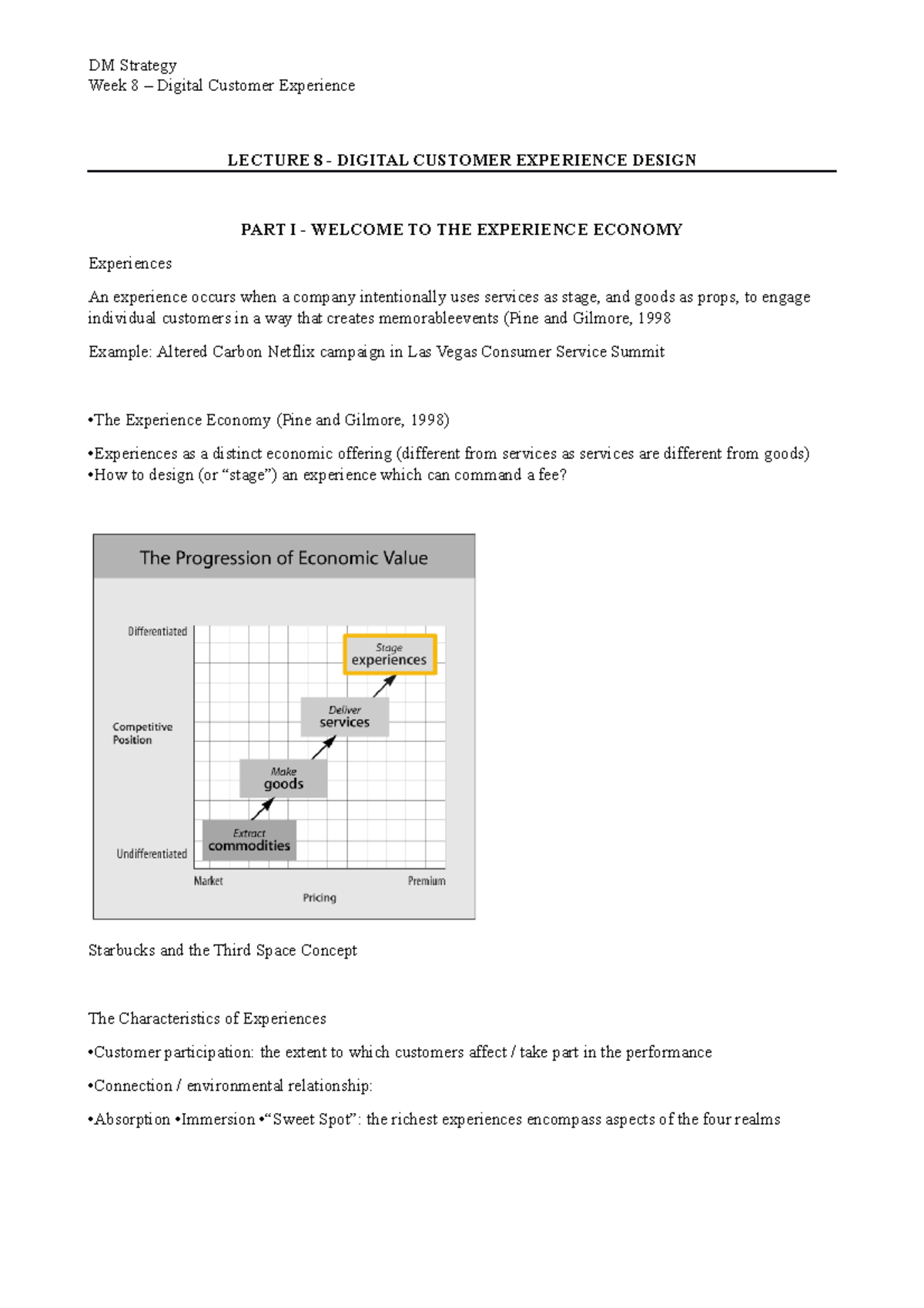Week 8 - Digital Customer Experience - Week 8 – Digital Customer ...