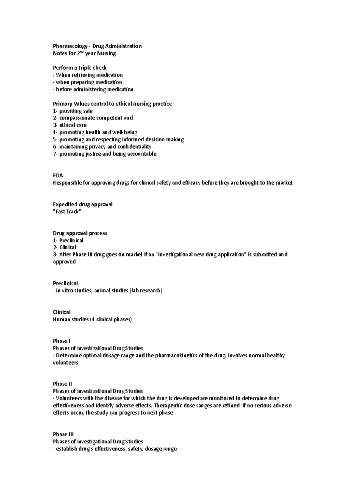 Pharmacology - Drug Administration - Involves normal healthy volunteers ...