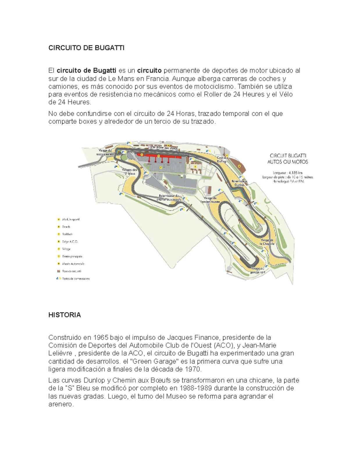 Circuito DE Bugatti - Presentación frente a todos. - CIRCUITO DE ...