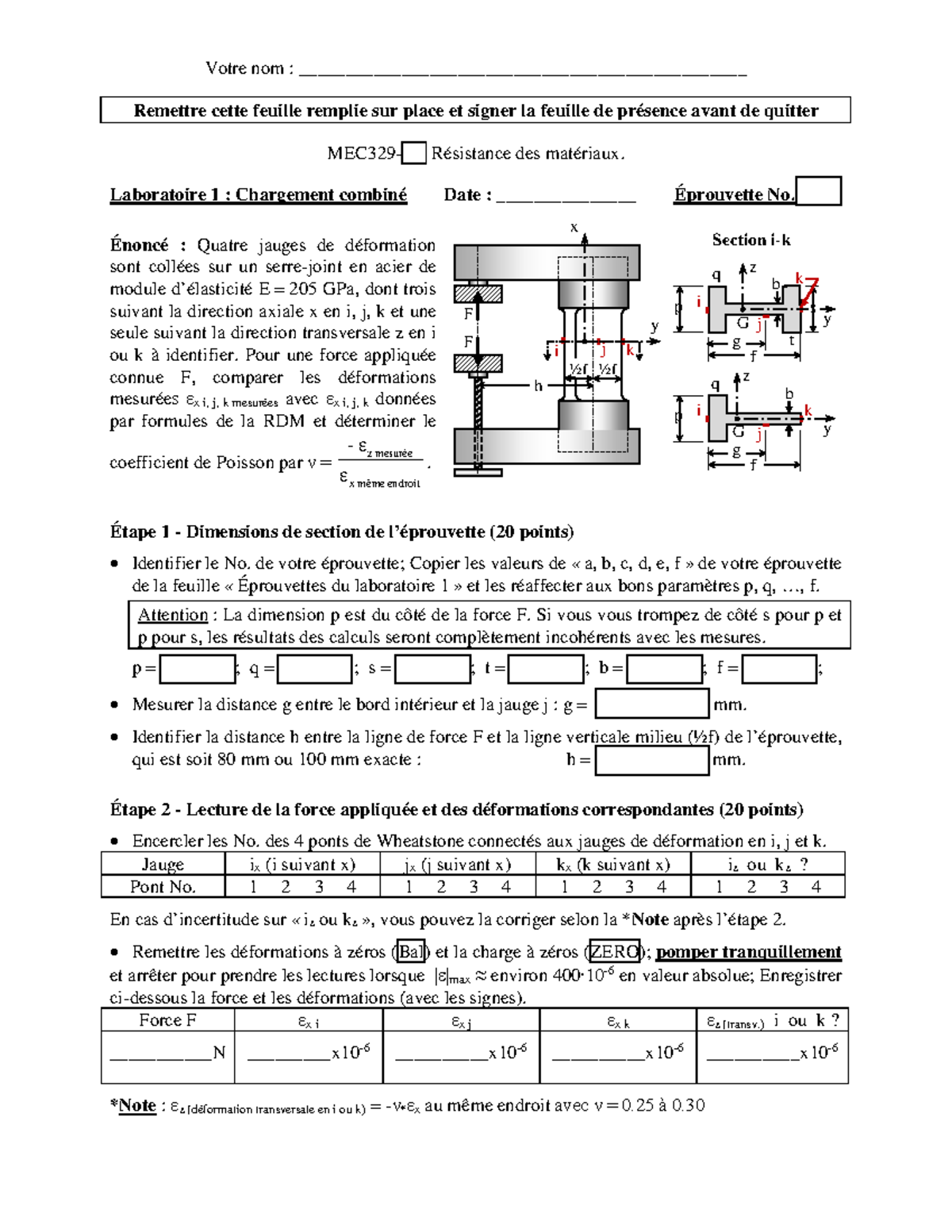 Mec329-Labo1-Énoncé - Section i-k Votre nom ...