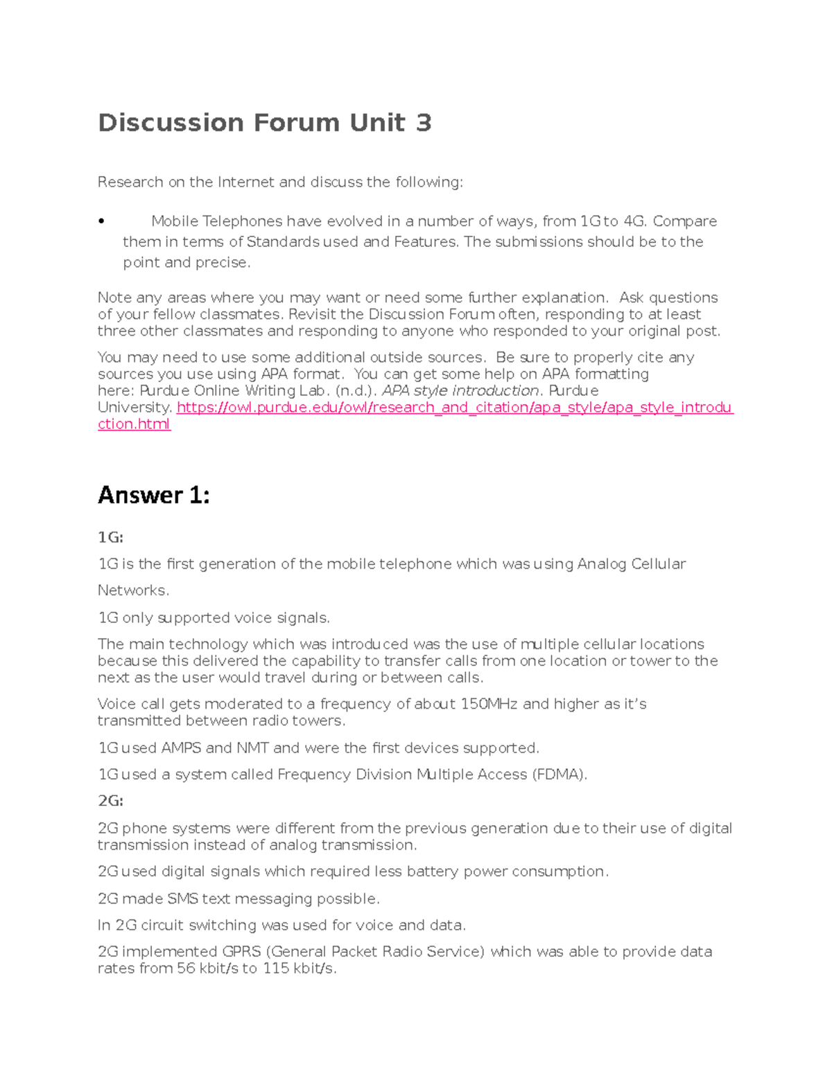 CS2204 Discussion Forum unit3 - Discussion Forum Unit 3 Research on the ...