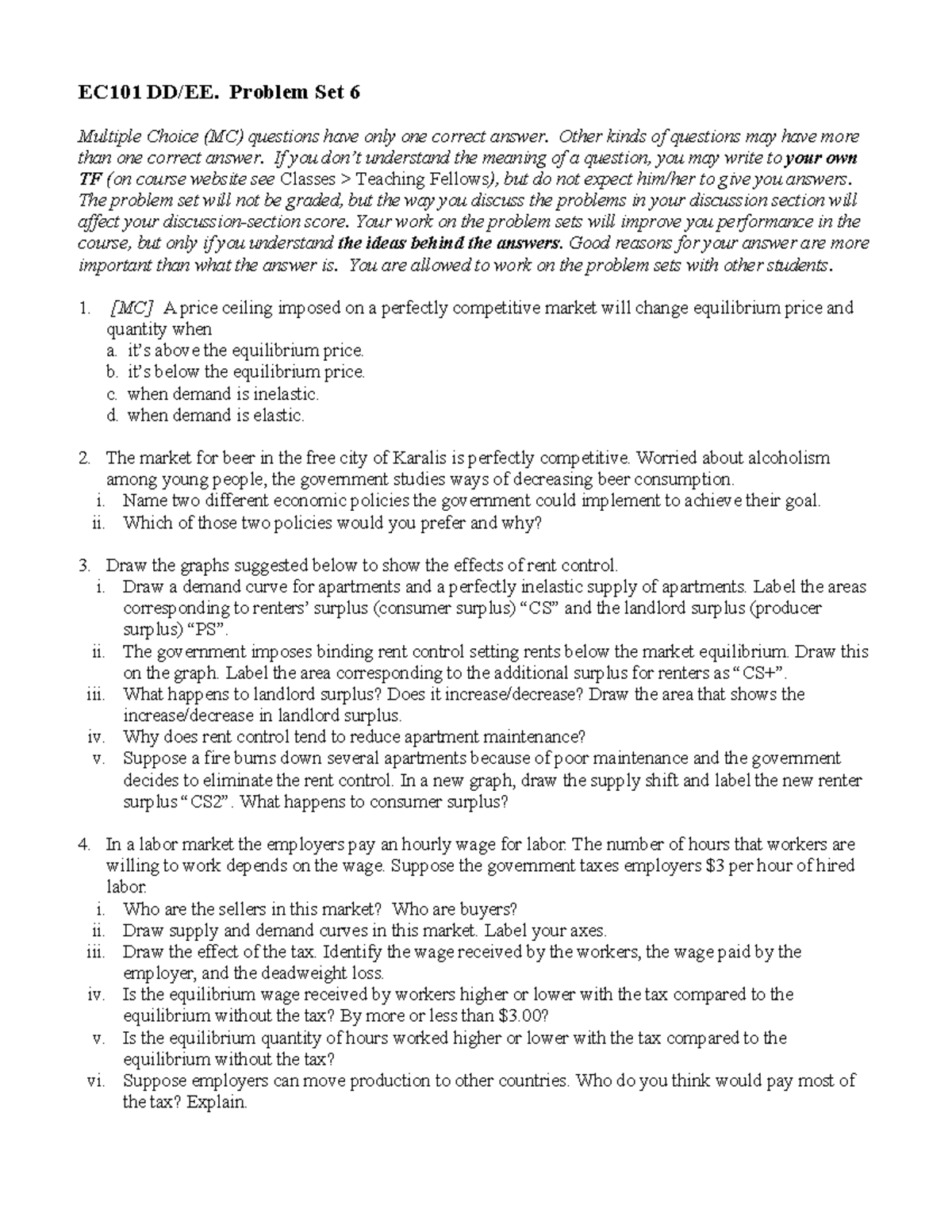 Problem Set 6 Warning Tt Undefined Function 32 Ec101 Ddee Problem Set 6 Multiple Choice