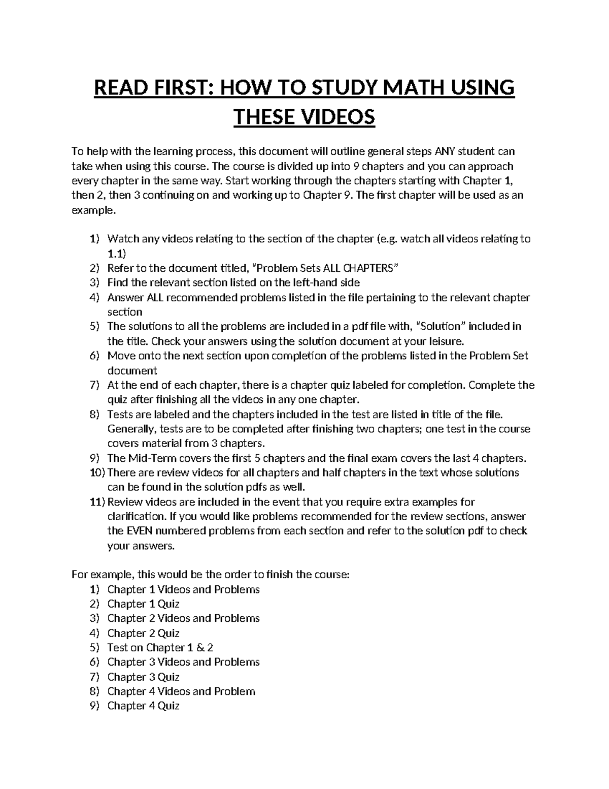 READ First MHF4U - Introduction to Mathematics - READ FIRST: HOW TO ...