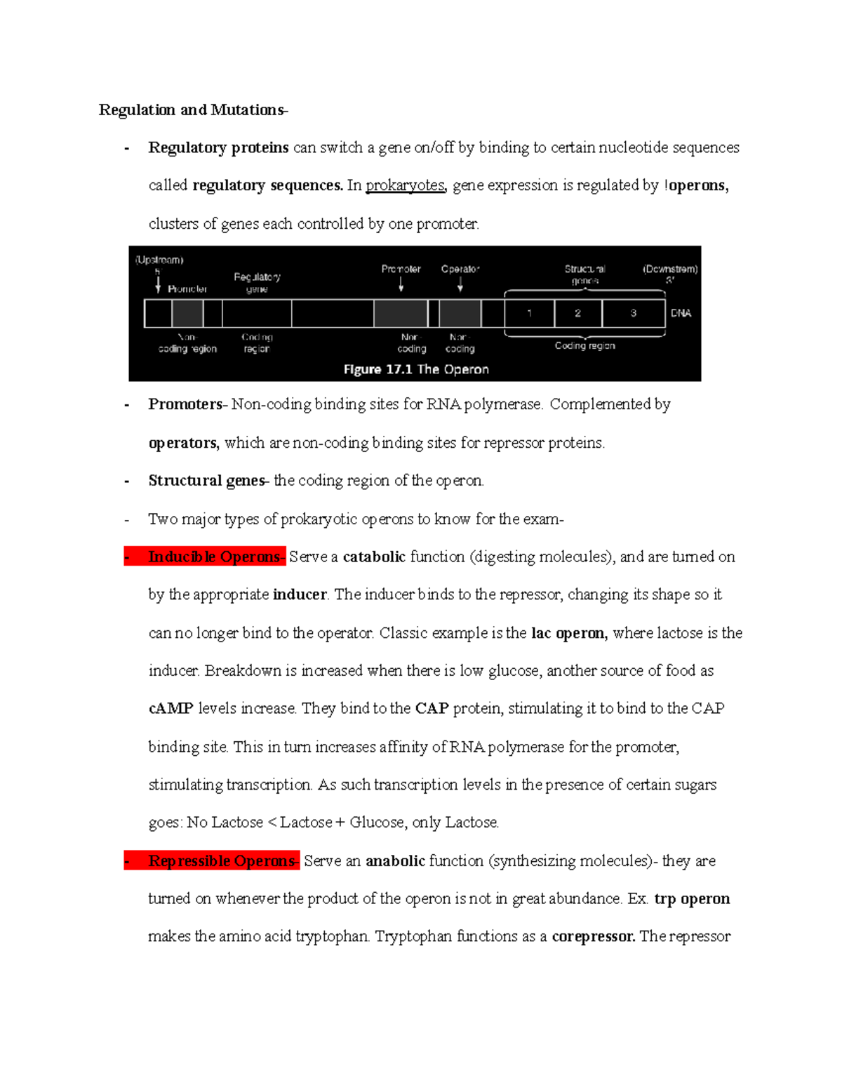 Regulation and Mutations - In prokaryotes , gene expression is ...