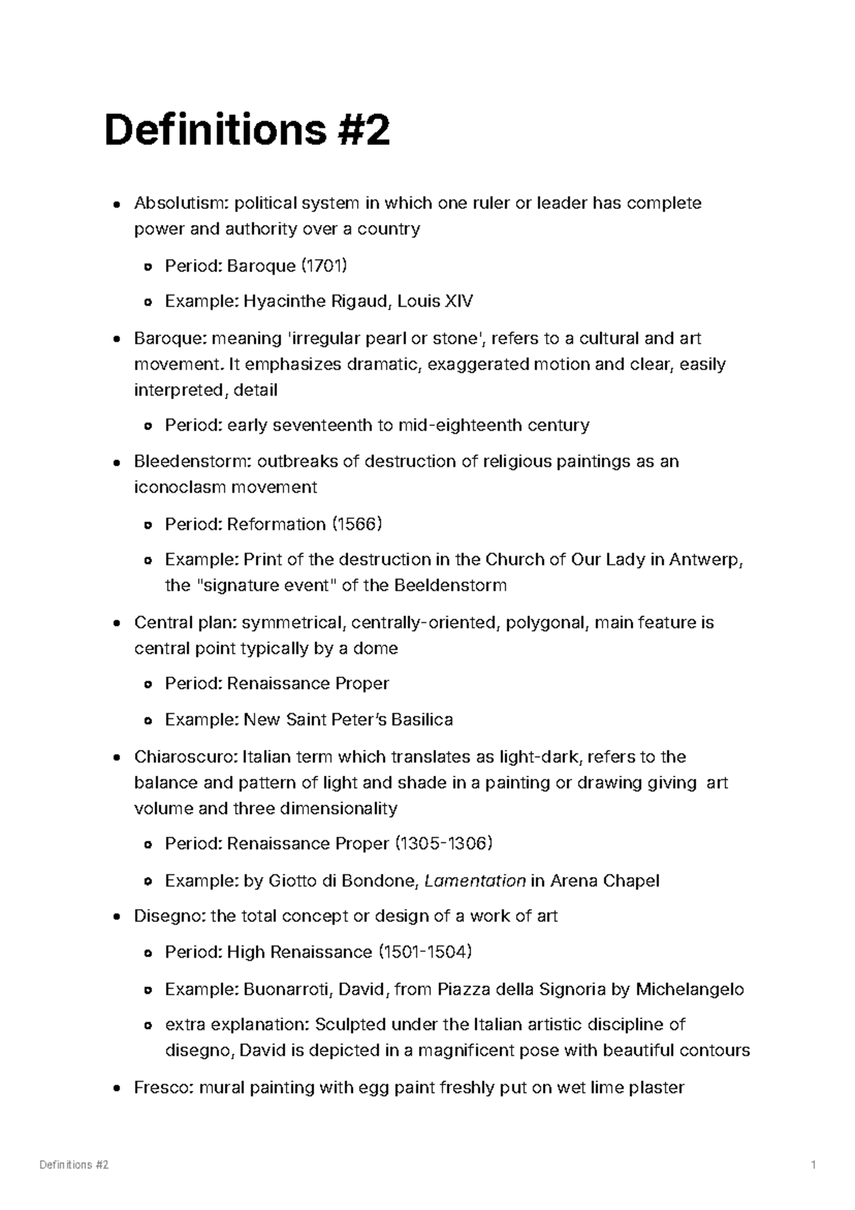 Definition 2 - Definitions Absolutism: political system in which one ...