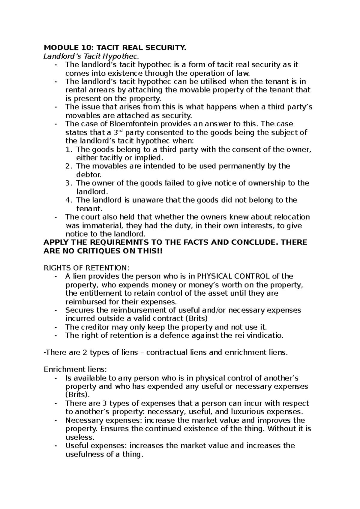 Module 10-ish - this is a short overview of Tacit real security ...