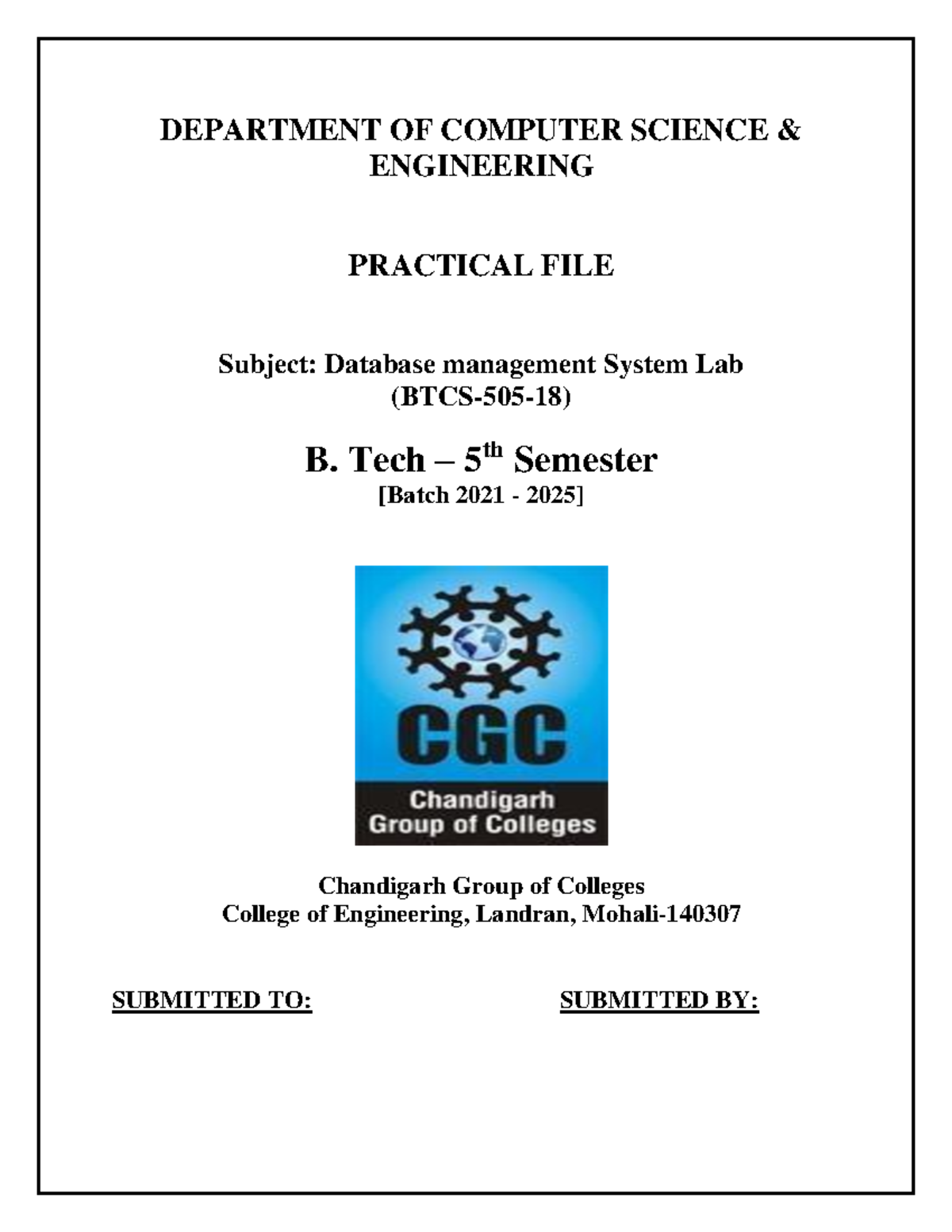Computer Networks File - DEPARTMENT OF COMPUTER SCIENCE & ENGINEERING ...