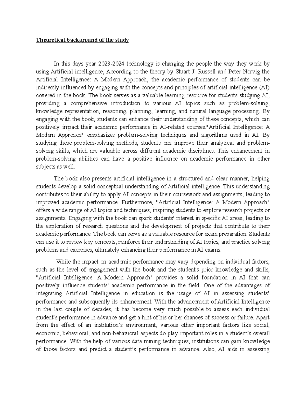 Theoretical Background of the study And RRL - Theoretical background of ...