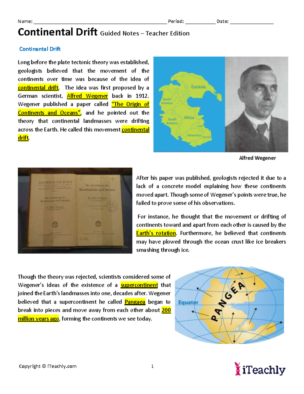 5 6 Guided Notes TE Continental Drift - Name