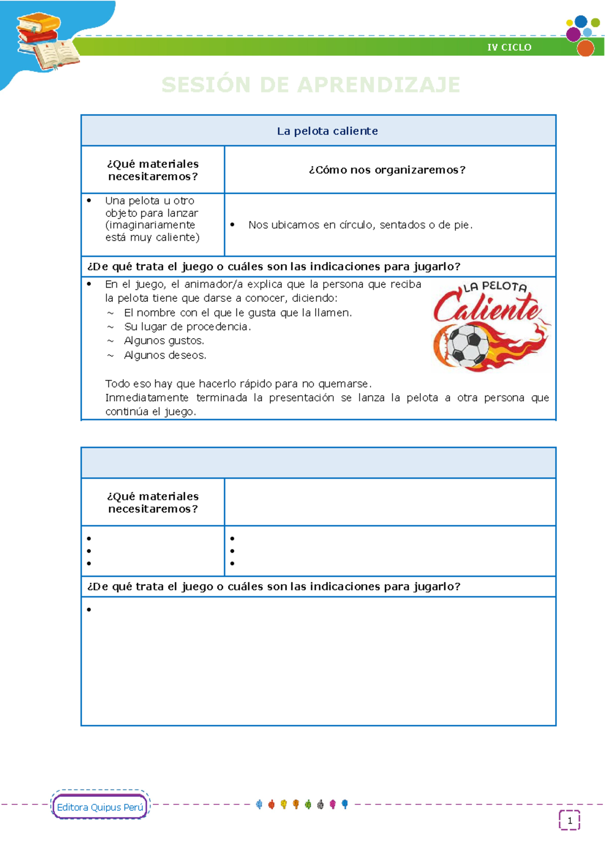 10.- Anexo de Sesiones de aprendizaje 2024 - Editora Quipus Perú - Editora Quipus Perú SESIÓN DE ...