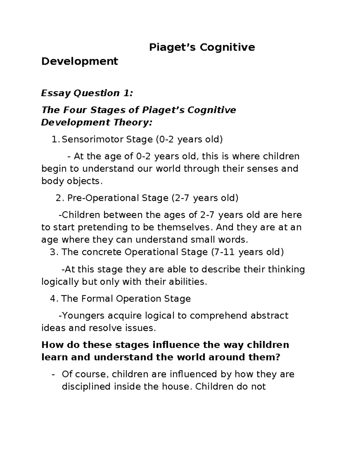 Garlet Jenny (Piaget’s Cognitive Development) - Piaget’s Cognitive ...