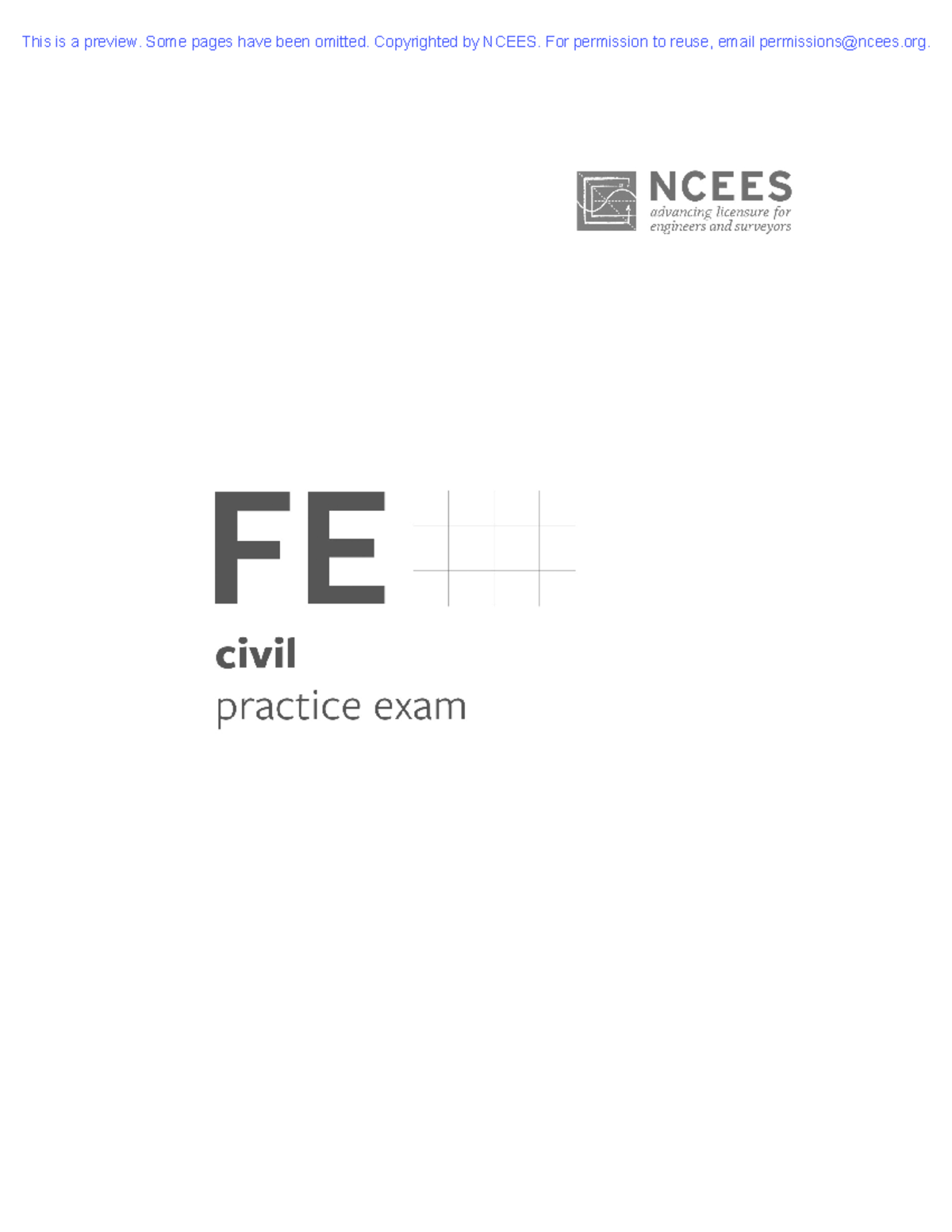 B0a43 2020 civ practice exam 97 1 - Copyright ©2020 by NCEES . All rights reserved. All NCEES ...
