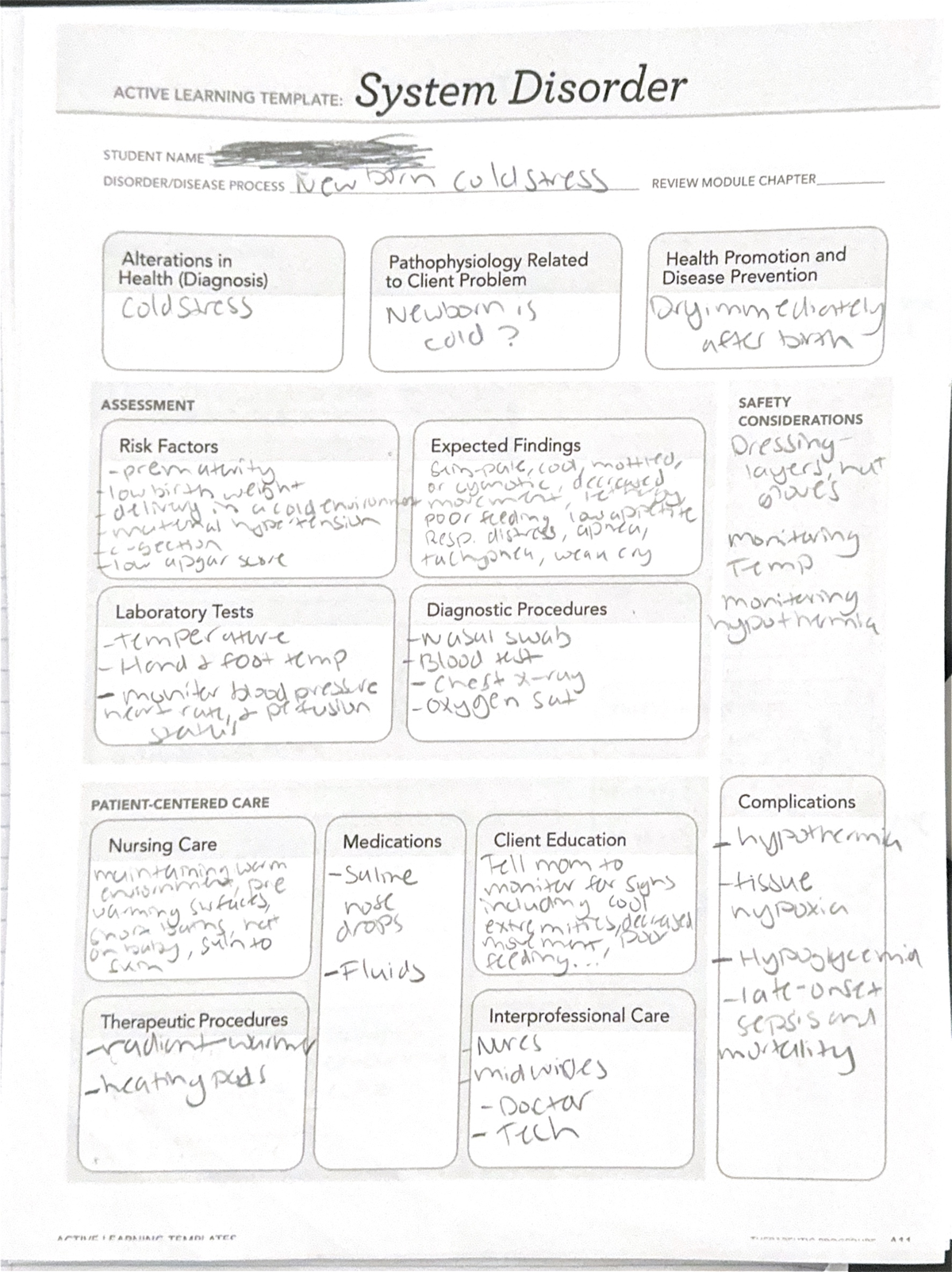 System disorder template - ACTIVE LEARNING TEMPLATE: System Disorder ...
