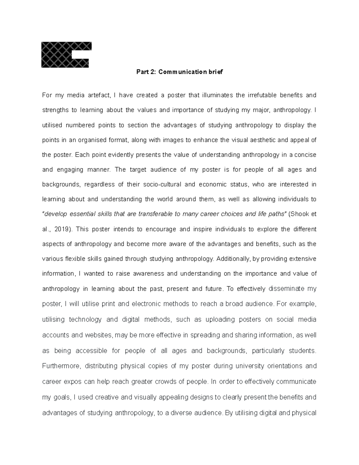 Communication Brief - pdf - Part 2 : Communication brief For my media ...
