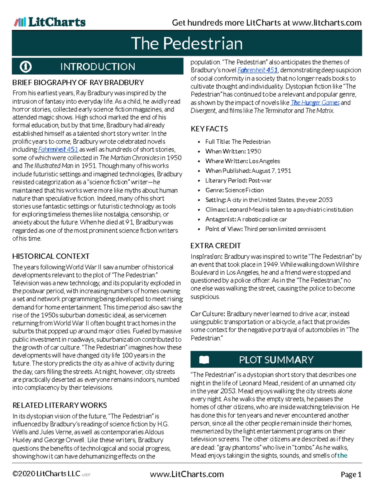 The-Pedestrian-Lit Chart - The Pedestrian BRIEF BIOGRAPHY OF RAY ...