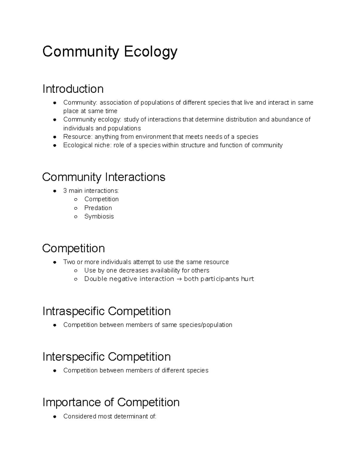 General Biology 1 - Lecture 25 - Community Ecology - Community Ecology ...