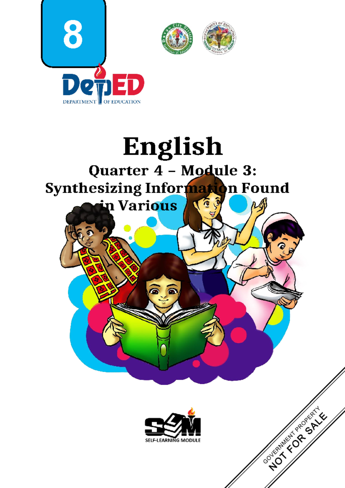 Q4-English-8 Module-3-2 - 8 English Quarter 4 – Module 3: Synthesizing ...