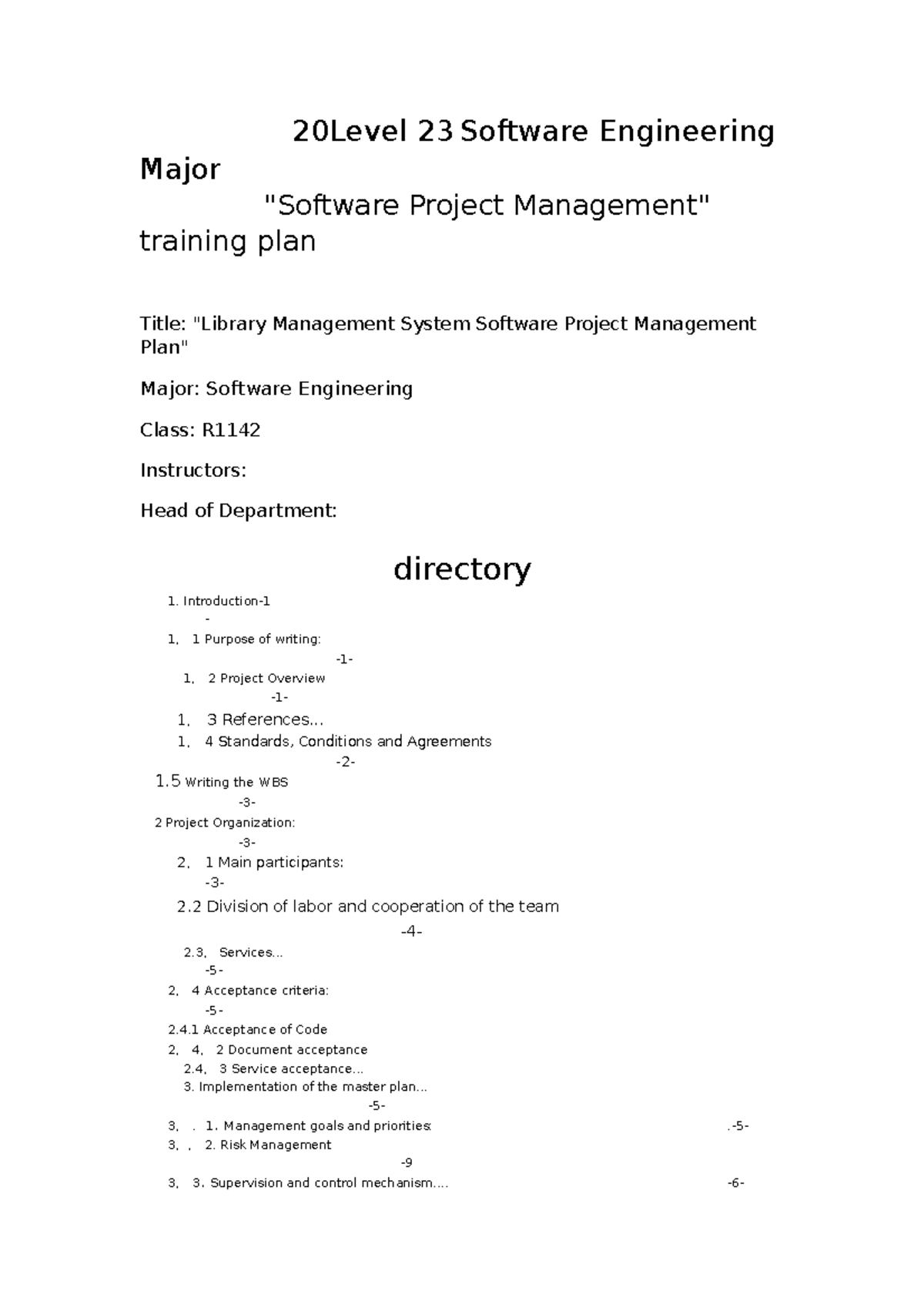 "Software Project Management" training - 20Level 23 Software ...