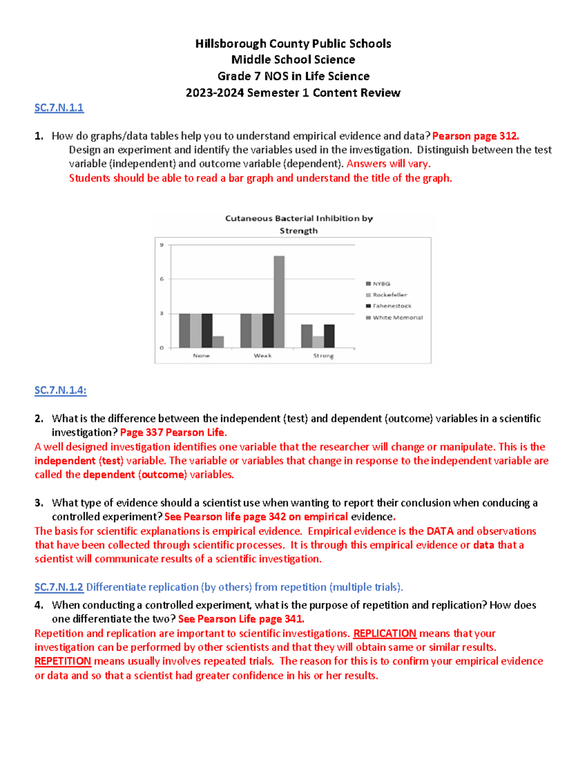7th grade Semester Exam study notes - Hillsborough County Public ...