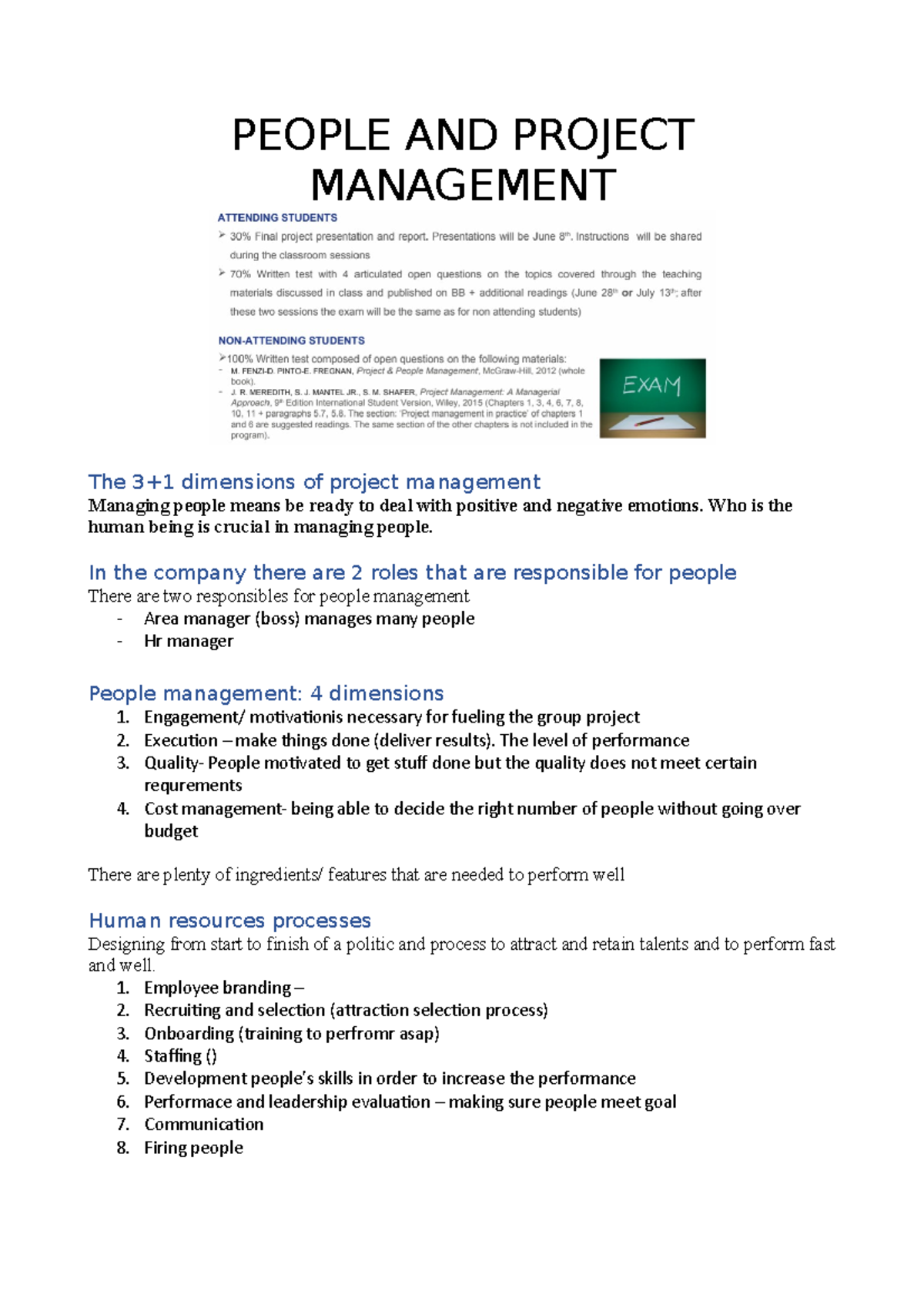 People AND Project Management - PEOPLE AND PROJECT MANAGEMENT The 3+1 ...