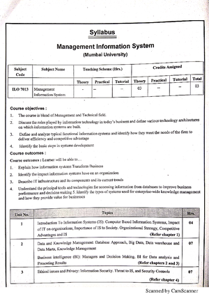 MIS Notes Unit 1 - MIS - UNIT 1 Management Information System( MIS ...