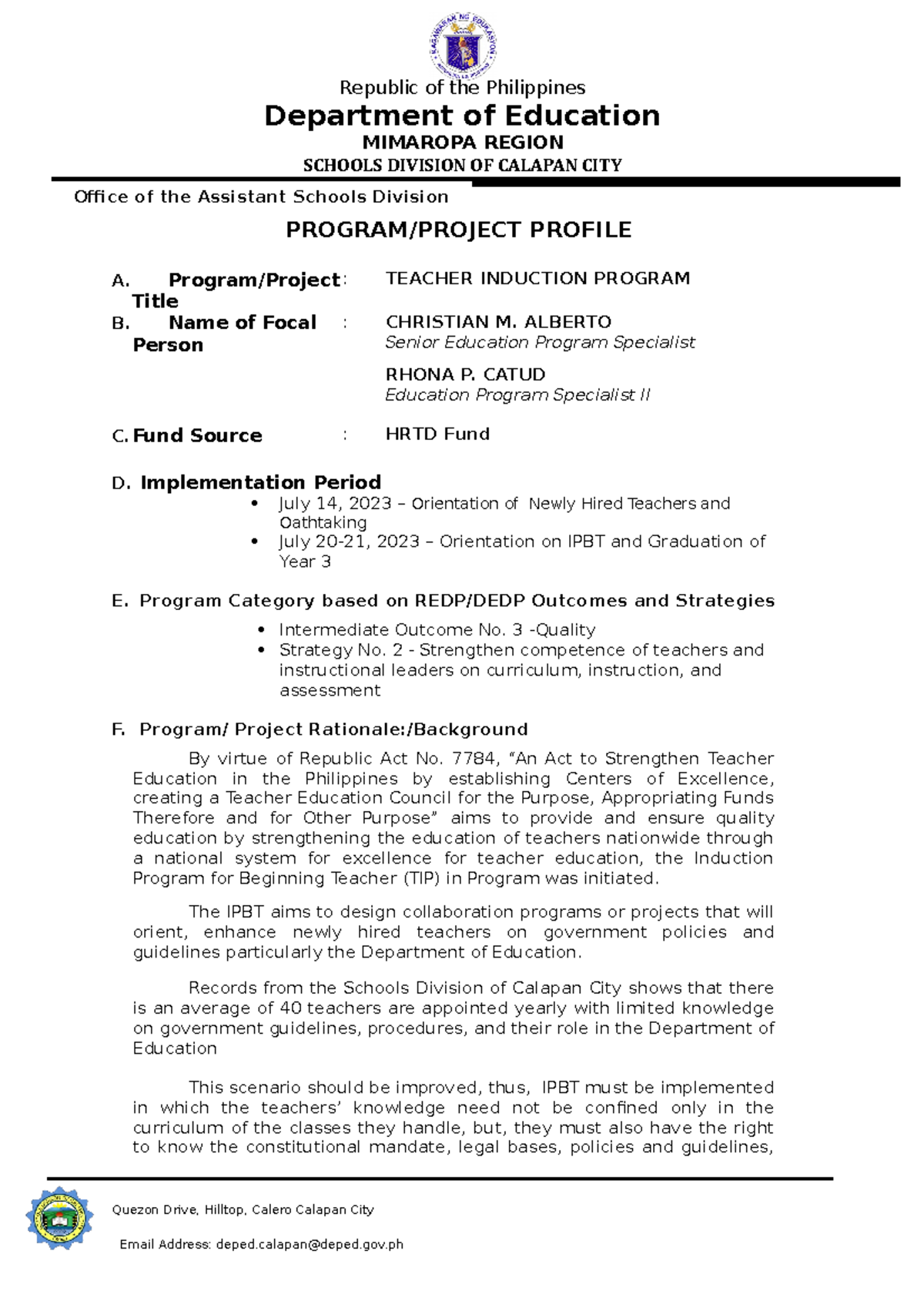 2023-Project-Proposal -Sample - Republic of the Philippines Department ...