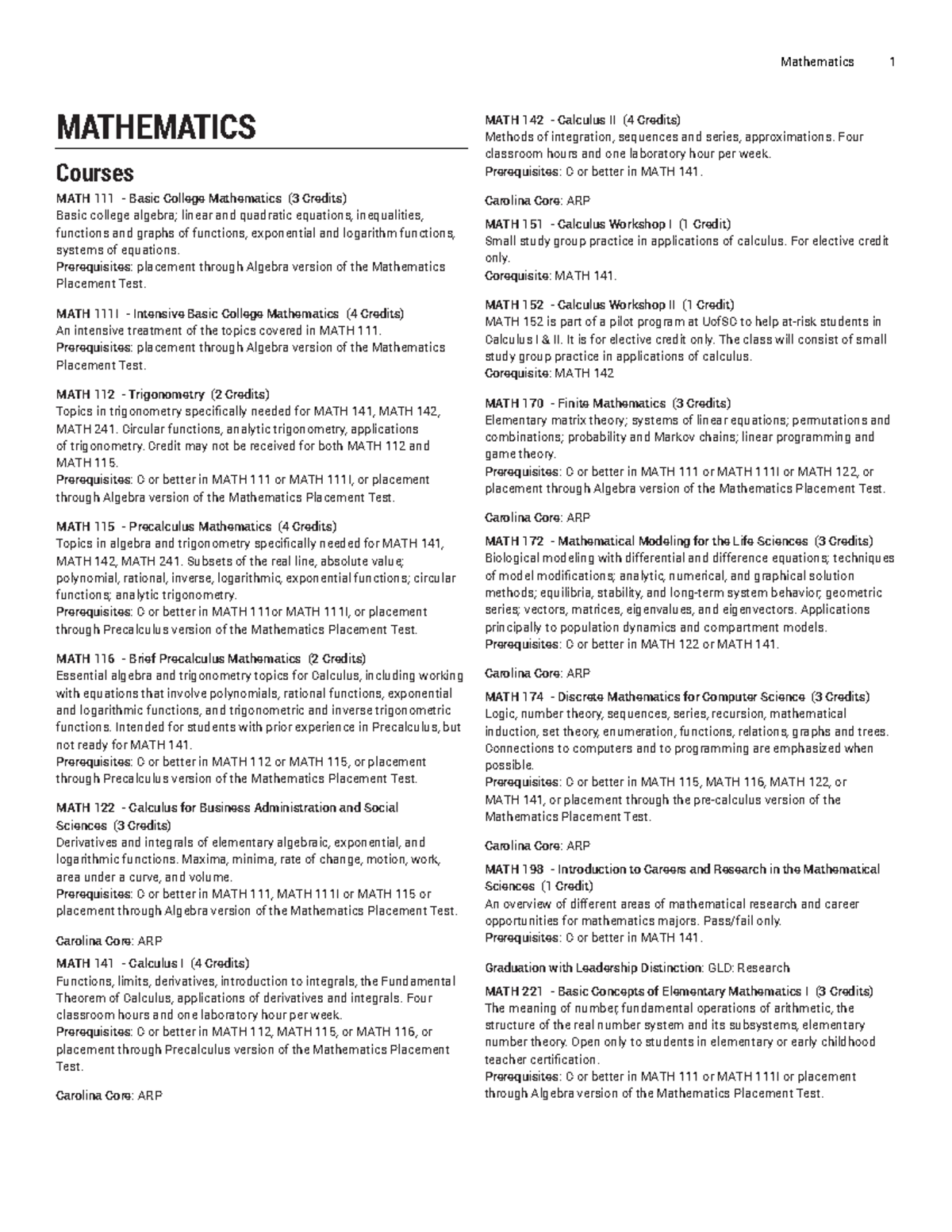 Mathematics coursestext - MATHEMATICS Courses MATH 111 - Basic College ...