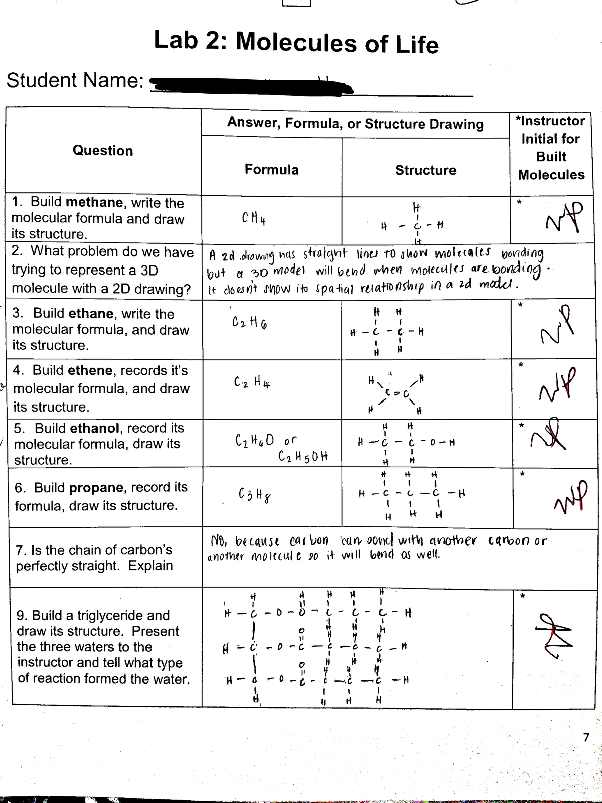 Lab 2 Molecules of Life - BIOL 101 - Studocu
