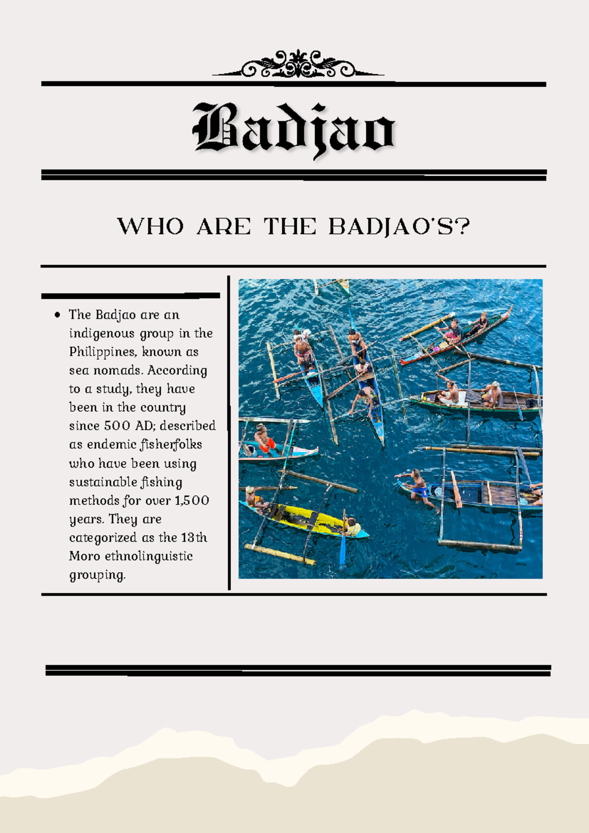 Badjao Transcript - WHO ARE THE BADJAO’S? The Badjao are an indigenous ...