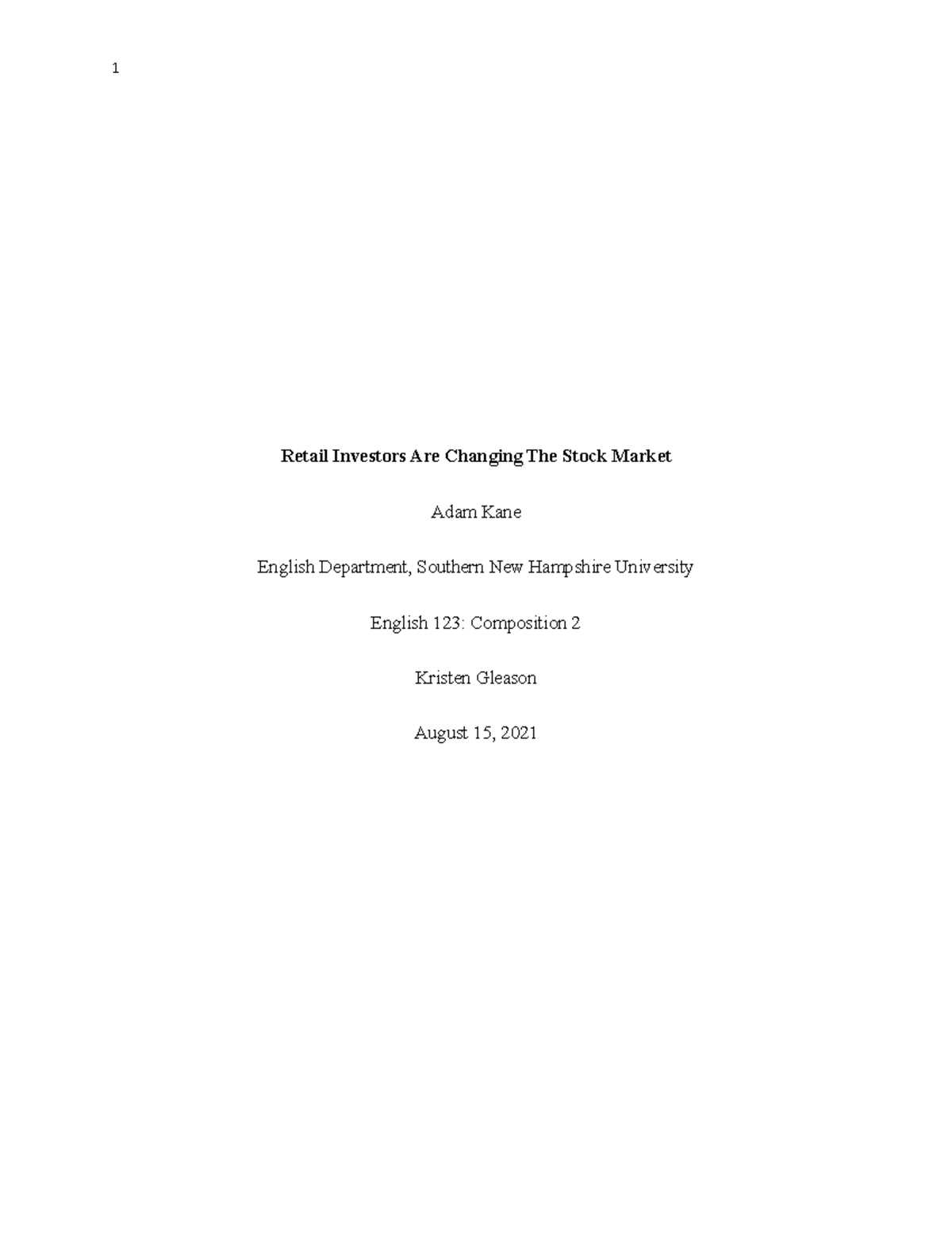 Final Draft Persuasive Essay - ENG123 - SNHU - Studocu